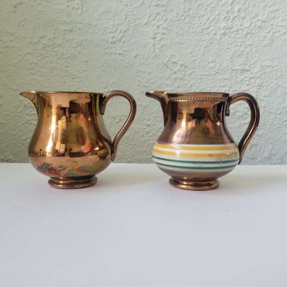 Dining | Vintage Copper Lusterware Pitcher 35 Lustreware Set Of 2 ...